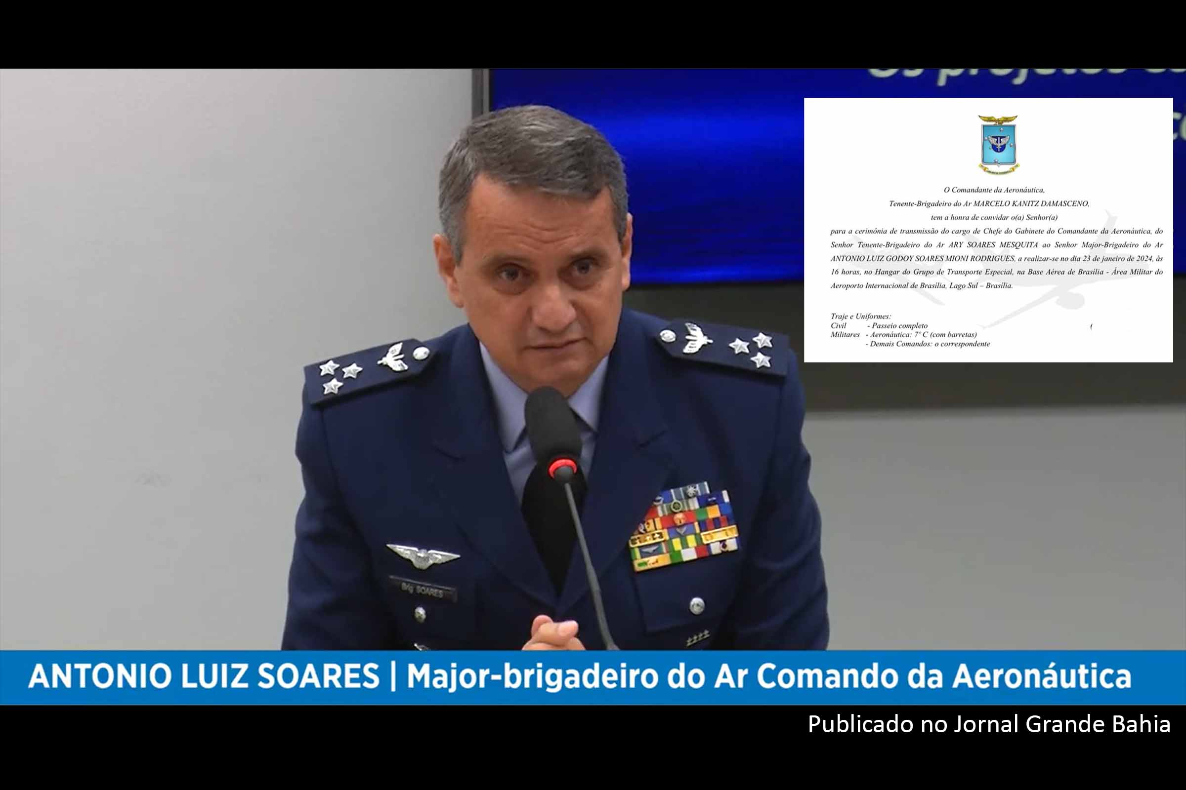 Agendada solenidade de posse do major-brigadeiro do ar Antonio Luiz Soares como Chefe do ...