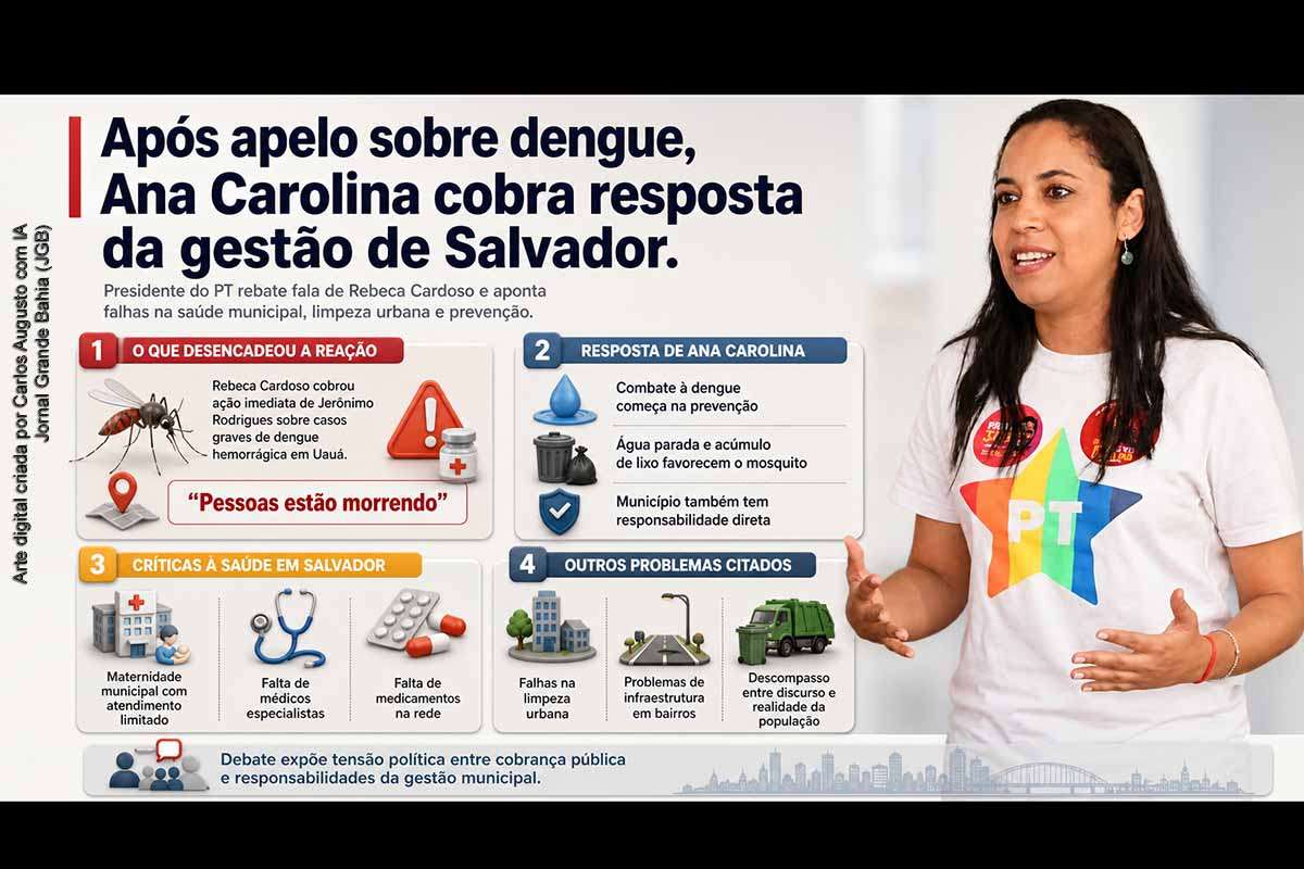 Após apelo sobre dengue, primeira-dama de Salvador é cobrada por crise ...