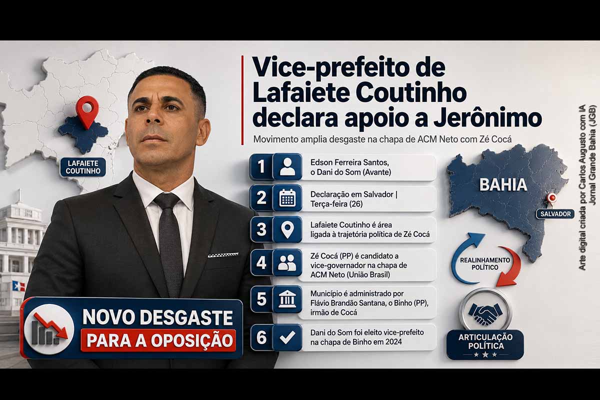 Vice-prefeito de Lafaiete Coutinho declara apoio a Jerônimo e amplia ...