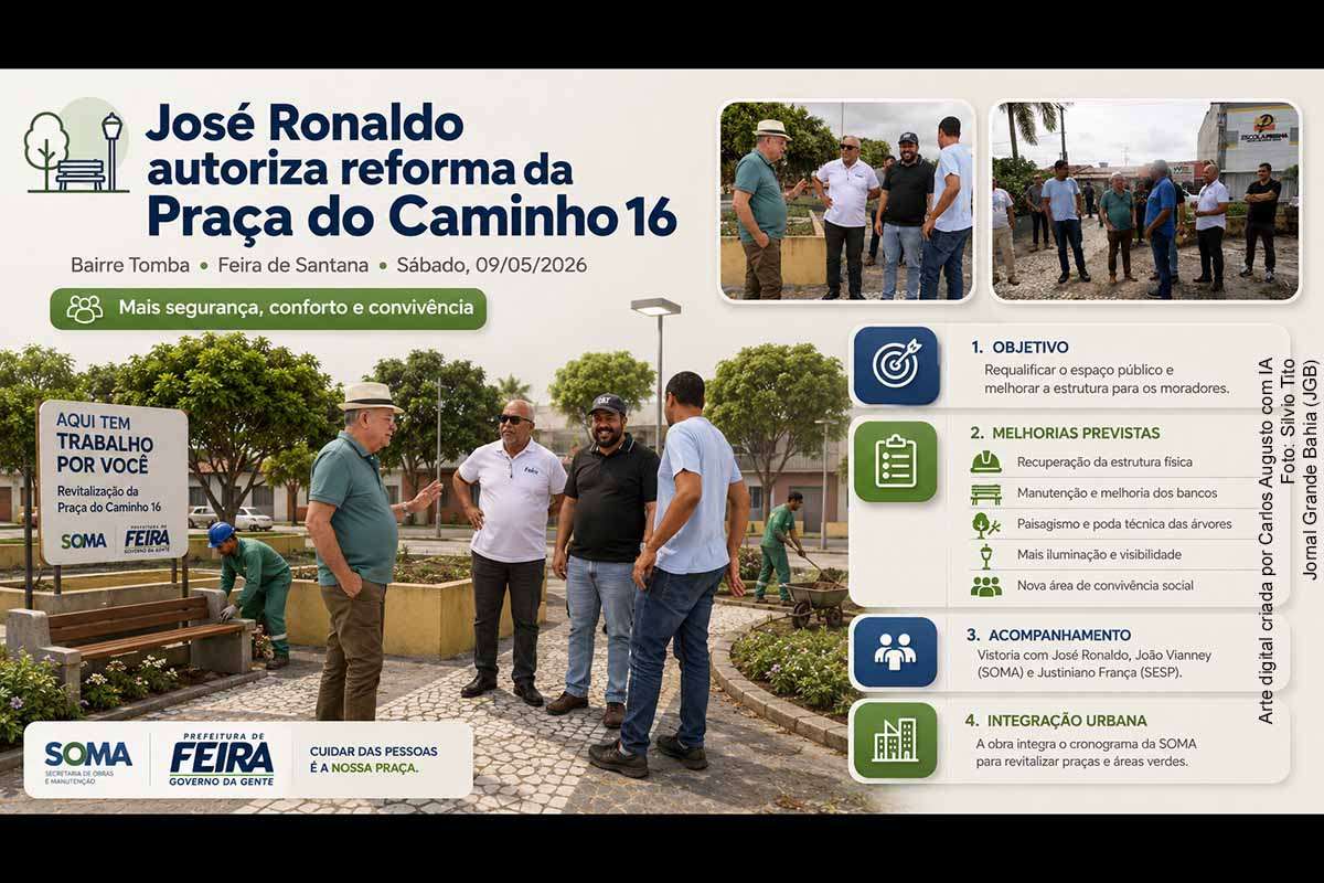 Prefeito José Ronaldo autoriza reforma de praça no bairro Tomba, em ...